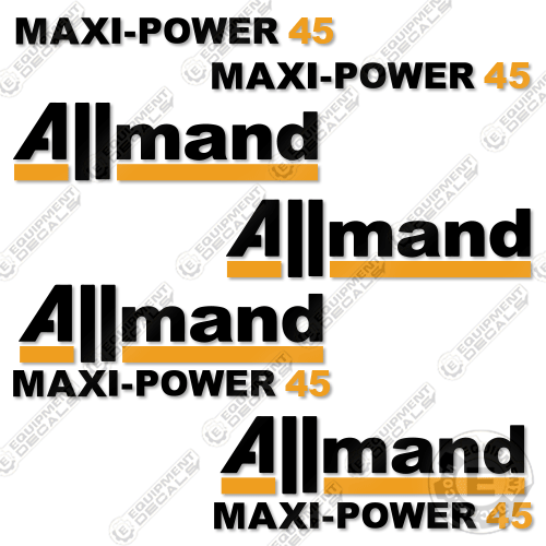 Fits Allmand Maxi-Power 45 Decal Kit Mobile Generator – Equipment Decals