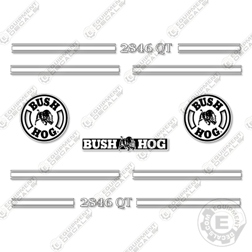 Fits Bush Hog 2846 QT Decal Kit Front End Loader – Equipment Decals