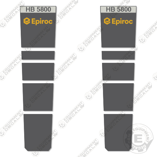 Fits Epiroc HB5800 Hydraulic Hammer Decal Kit – Equipment Decals Fits Epiroc HB5800 Hydraulic Hammer Decal Kit – Equipment Decals