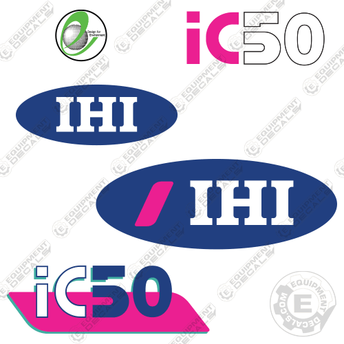 Fits IHI IC50 Decal Kit Crawler Carrier – Equipment Decals