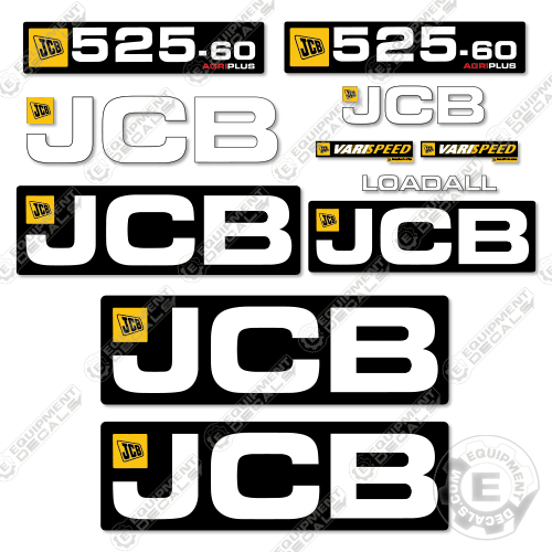 Fits JCB 525-60 AGRIPLUS Decal Kit Telehandler – Equipment Decals