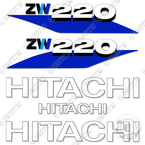 Fits Hitachi ZW220-6 Decal Kit Wheel Loader – Equipment Decals