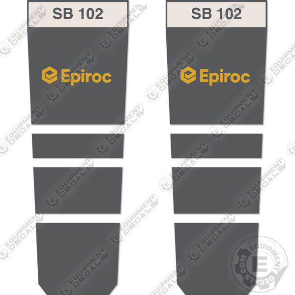 Fits Epiroc SB102 Decal Kit Hammer – Equipment Decals
