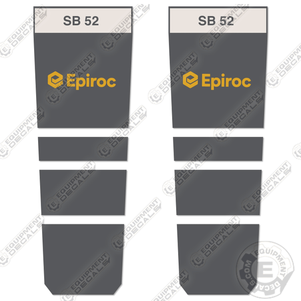 Fits Epiroc SB52 Decal Kit Hammer – Equipment Decals