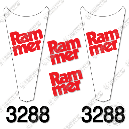 Fits Rammer 3288 Hydraulic Hammer Decal Kit - Style 2 – Equipment Decals