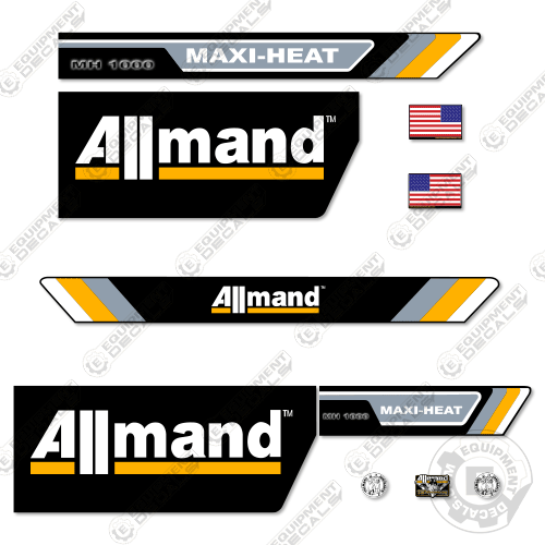 Fits Allmand MH-1000 Decal Kit Diesel Heater – Equipment Decals