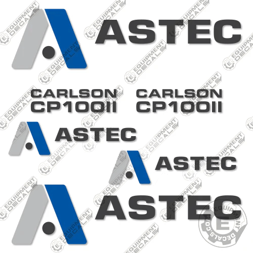 Fits Astec Carlson CP100II Decal Kit Paver – Equipment Decals
