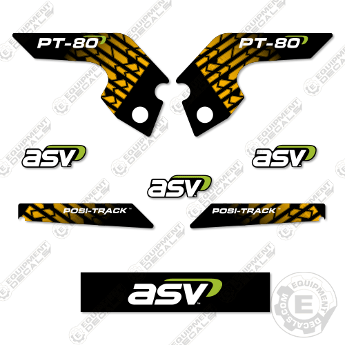 Fits ASV PT-80 Decal Kit Track Loader – Equipment Decals