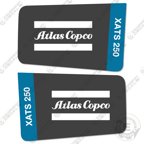 Fits Atlas Copco XATS250 Decal Kit Air Compressor – Equipment Decals