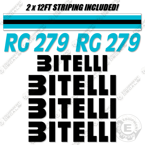 Fits Bitelli RG279 Decal Kit Roller – Equipment Decals