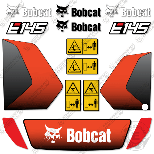 Fits Bobcat E145 Decal Kit Mini Excavator – Equipment Decals