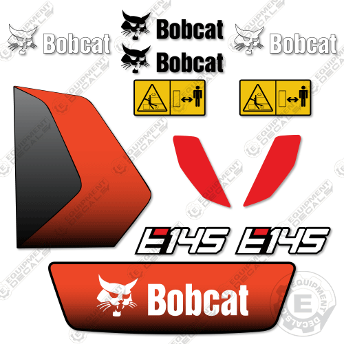 Fits Bobcat E145 Decal Kit Mini Excavator – Equipment Decals