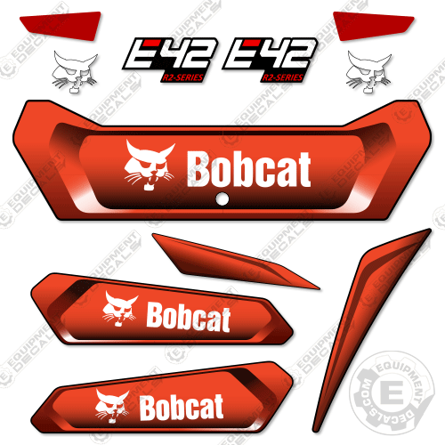 Fits Bobcat E42 Decal Kit Mini Excavator (New Style) – Equipment Decals