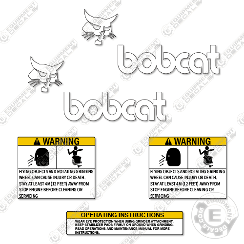 Fits Bobcat SG50 Stump Grinder Decal Kit – Equipment Decals