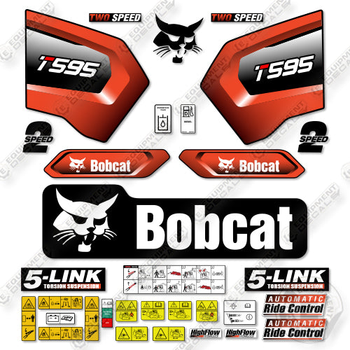 Bobcat T595 Decal Kit Track Loader - Aftermarket Kit – Equipment Decals