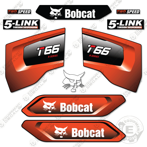 Fits Bobcat T66 Decal Kit Track Loader – Equipment Decals