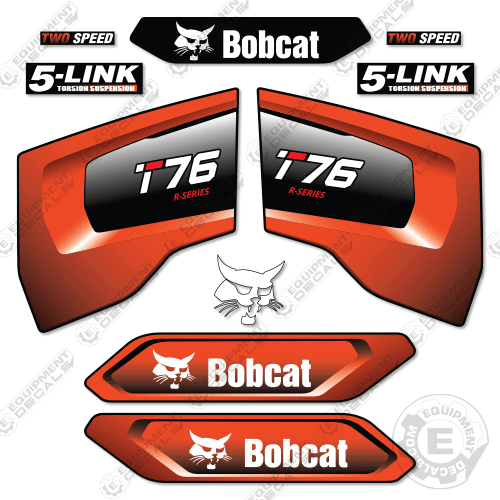Fits Bobcat T76 Decal Kit Skid Steer – Equipment Decals