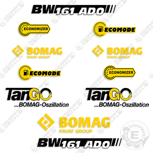 Fits Bomag BW161ADO Decal Kit Roller – Equipment Decals