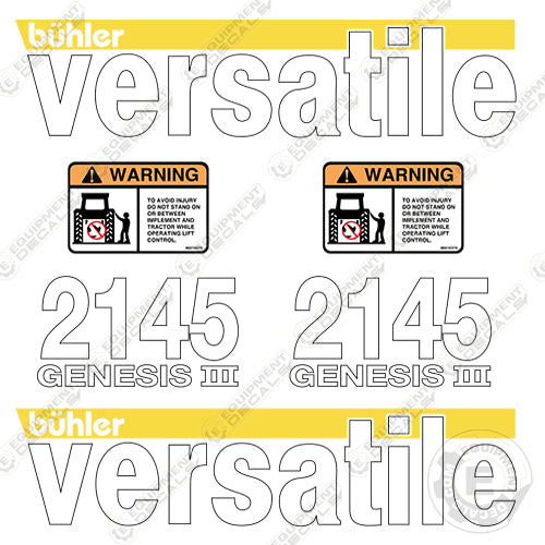 Buhler Versatile 2145 Genesis 3 Decal Kit Tractor – Equipment Decals