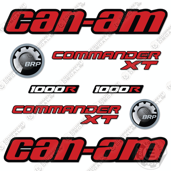 Fits Can-Am Commander XT 1000R Decal Kit UTV - RED AND BLACK ...