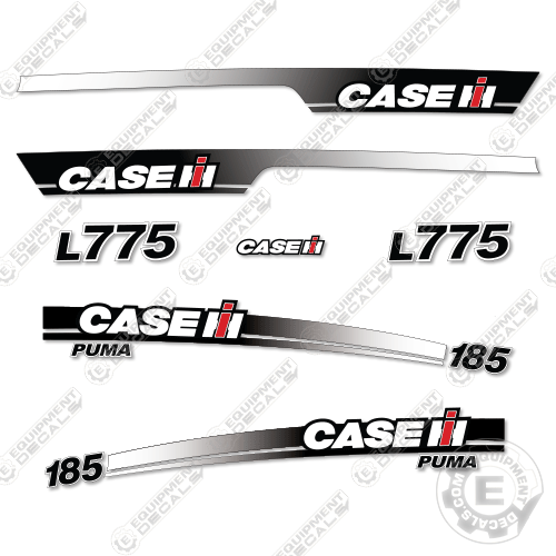Fits Case 185 Puma Decal Kit Tractor + L775 Loader Attachment Decals ...