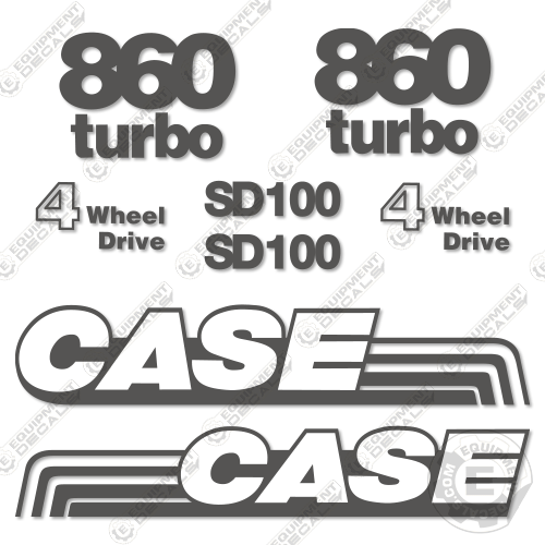 Fits Case 860 Turbo Decal Kit Trencher – Equipment Decals
