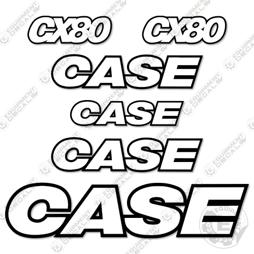 Fits Case CX80 Decal Kit Excavator - CUSTOM! – Equipment Decals