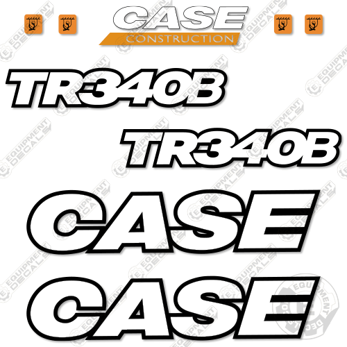 Fits Case TR340B Decal Kit Track Loader - 3M REFLECTIVE VINYL ...