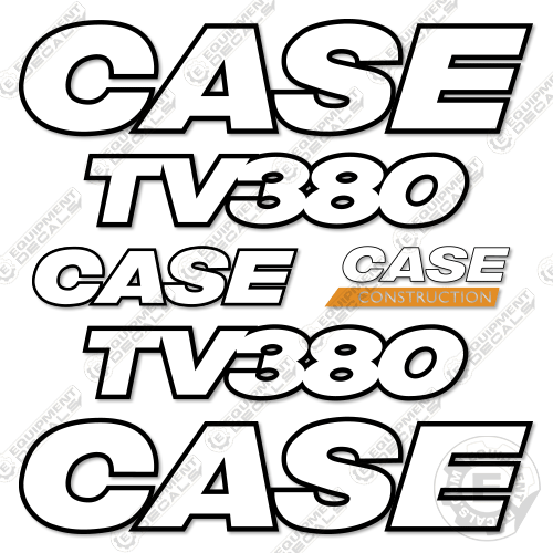 Fits Case TV380 Decal Kit Skid Steer - 3M REFLECTIVE VINYL! – Equipment ...
