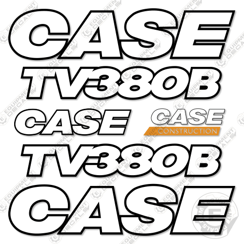 Fits Case TV380B Decal Kit Track Loader - 3M REFLECTIVE VINYL ...