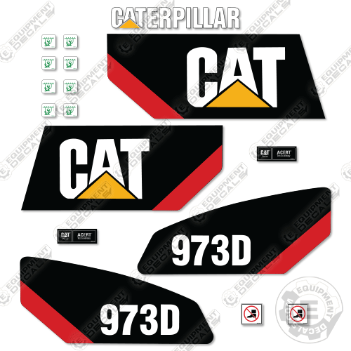 Fits Caterpillar 973D Track Loader Decal Kit – Equipment Decals