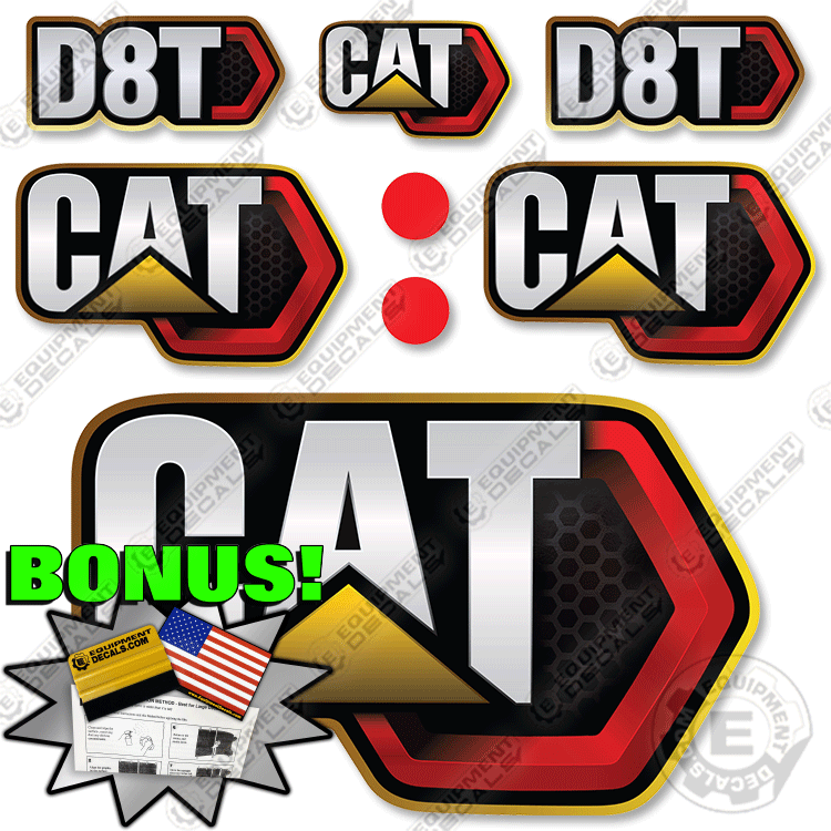 Fits Caterpillar D8T Decal Kit Next Gen Dozer – Equipment Decals