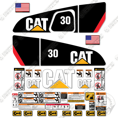 Fits Caterpillar DP30N Decal Kit Forklift – Equipment Decals