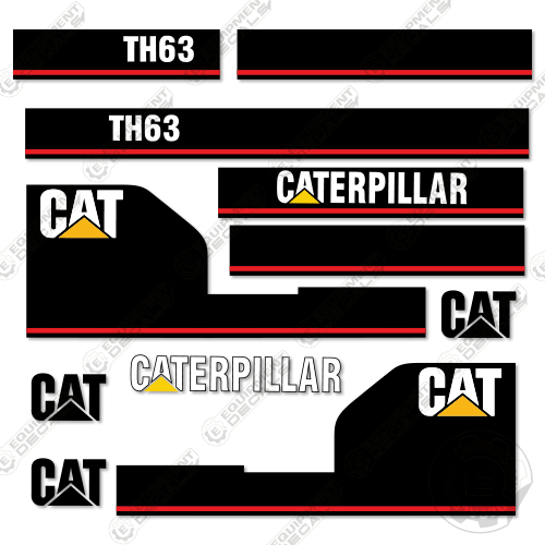 Fits Caterpillar TH63 Decal Kit Telescopic Forklift – Equipment Decals