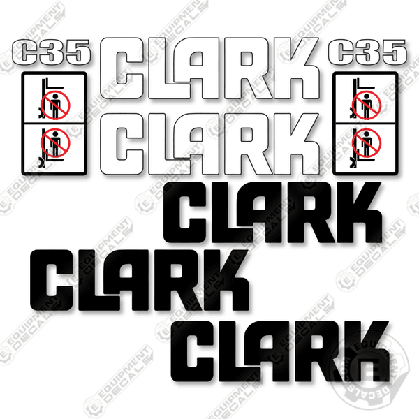 Fits Clark C35 Forklift Decal Kit – Equipment Decals
