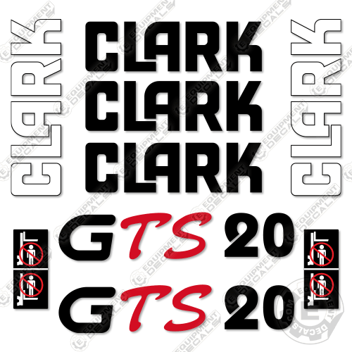 Fits Clark GTS20 Decal kit Forklift – Equipment Decals
