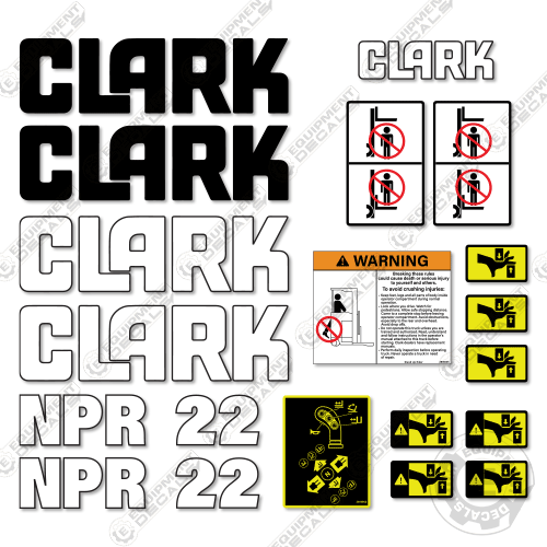 Fits Clark NPR22 Forklift Decal Kit – Equipment Decals