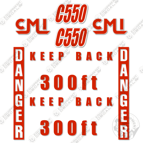 Fits CMI C550 Mulcher Decal Kit – Equipment Decals