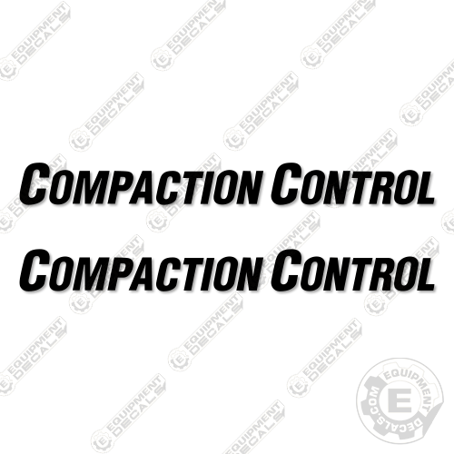 "Compaction Control" Decals (Set of 2) - 14" x 1.5" – Equipment Decals