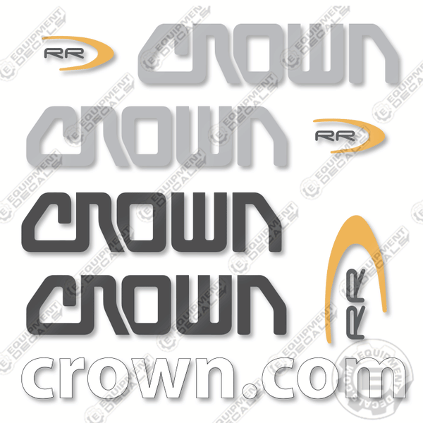 Fits Crown RR5200 Decal Kit Forklift – Equipment Decals