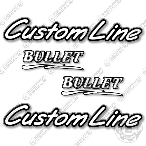 Fits Custom Line Bullet Trailer Decal Kit – Equipment Decals
