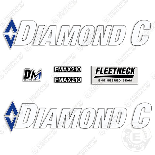 Fits Diamond C FMAX 210 Trailer Decal Kit – Equipment Decals