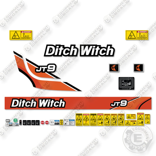 Fits Ditch Witch JT9 Decal Kit Drill – Equipment Decals