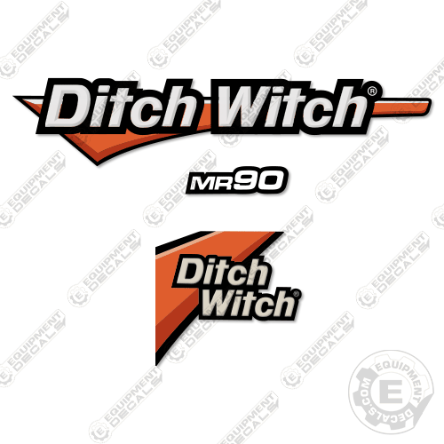 Fits Ditch Witch MR90 Decal Kit Trencher – Equipment Decals