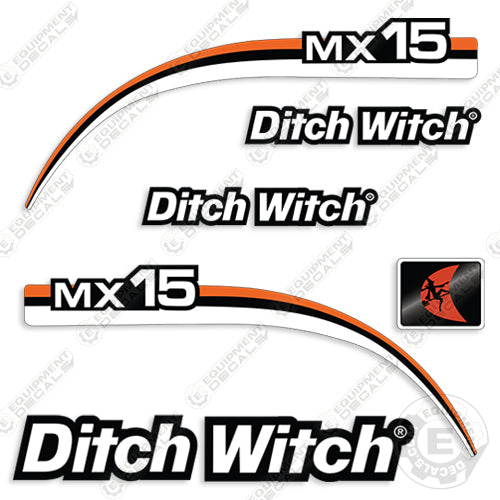 Fits Ditch Witch MX15 Decal Kit Mini Excavator – Equipment Decals
