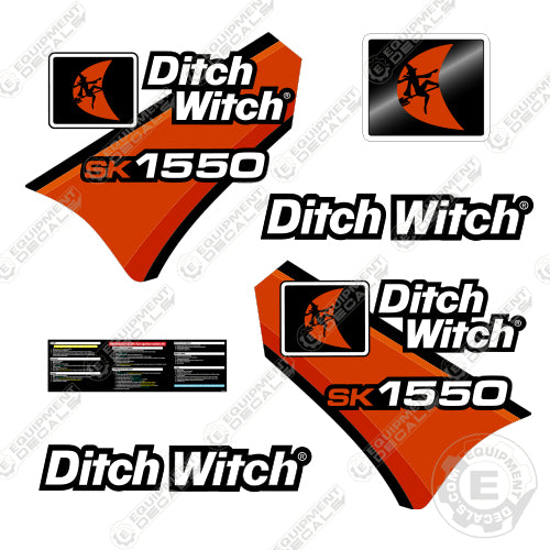 Fits Ditch Witch Sk1550 Decal Kit Standing Skid Steer – Equipment Decals