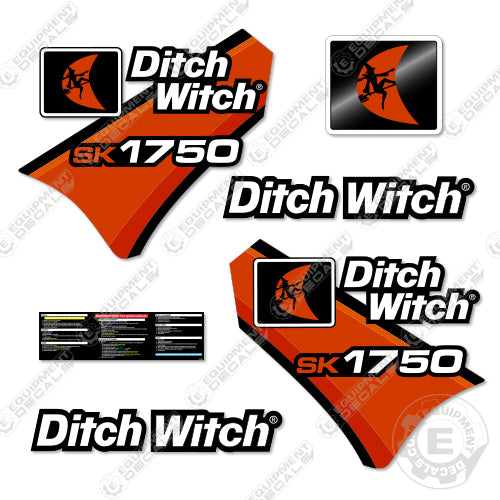 Fits Ditch Witch Sk1750 Decal Kit Standing Skid Steer – Equipment Decals