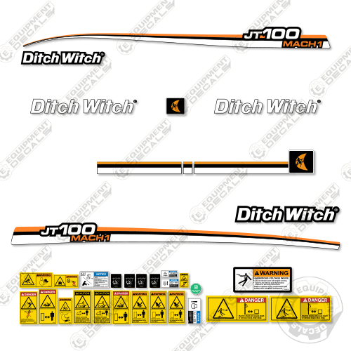 Fits Ditch Witch JT100 Mach 1 Decal Kit Directional Drill – Equipment ...