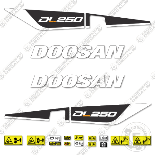 Fits Doosan DL250-5 Decal Kit Wheel Loader – Equipment Decals