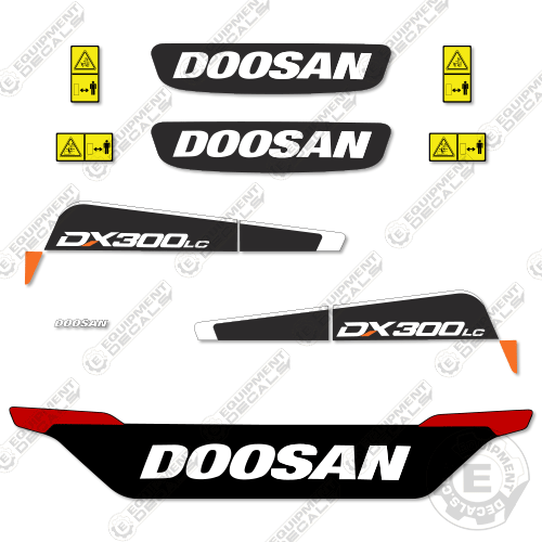 Fits Doosan DX300LC-5 Decal Kit Excavator – Equipment Decals